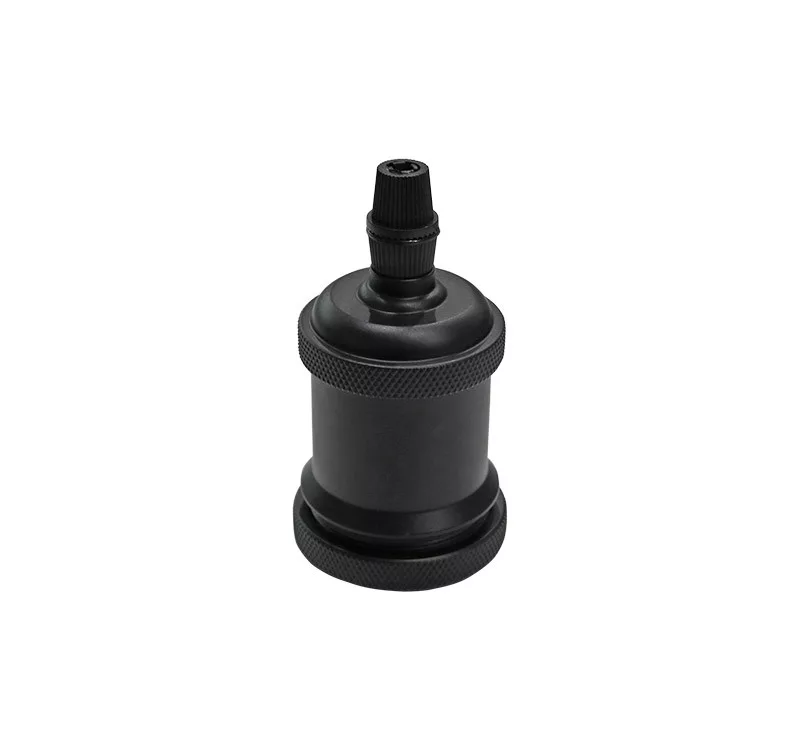 Adeleq E27 foglalat fekete, aluminium - Ledbenjo.hu